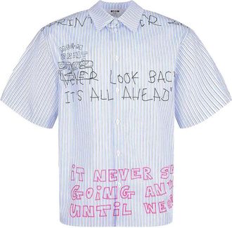Msgm M. S.G. M. Chemise - Bleu Clair