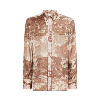 Pierre-Louis Mascia Femme, Blouses et Chemises, Beige, Taille: 36 FR Chemise Manches Longues Aloe