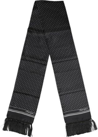 Dolce & Gabbana Femme, Accessoires, Noir, Taille: ONE Size Foulard &agrave; Pois et Franges