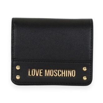 Love Moschino Geldb&ouml;rse mit Logo-Plakette - - Accessories - Damen - Schwarzk - ONE SIZE