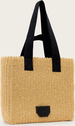 AllSaints Izzy - Tote bag en raphia - Naturel-Neutre