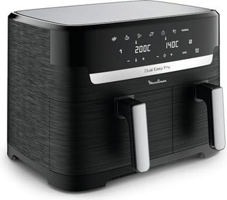 Moulinex Dual Easy Fry 8,3 L - Dual Air Fritteuse, Energieeinsparung bis zu 70%, Fassungsvermögen von 5,2 l und 3,1 l, 7 Programme, knusprige Ergebnisse, spülm
