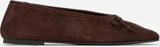 Arket Veloursleder-Ballerina -Braun