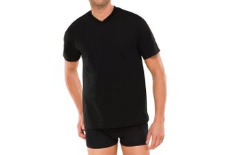 Schiesser T-Shirt Herren T-Shirt 4er Pack Baumwolle American T-Shirt (Packung, 4er Pack)