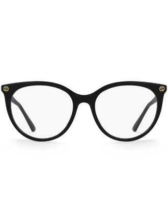 Gucci lunettes &agrave; monture papillon - Noir