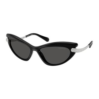 Swarovski Stilvolle Sonnenbrille mit bunten Gl&auml;sern - - Accessories - Damen - Schwarzk - 56 MM