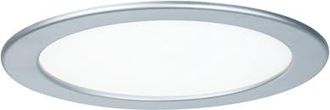 Paulmann 92072 LED Einbaupanel rund Deckenleuchte 18W Licht 4000K Neutralweiß LED Panel Chrom matt IP44 spritzwassergeschützt inklusive Leuchtmittel