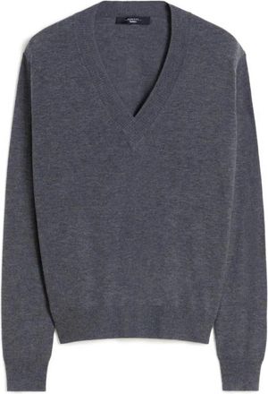 Max Mara Femme, Pulls, Gris, Taille: 44 FR Pull &agrave; col en V Estremo