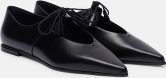 Max Mara Ballerines Laceup en cuir