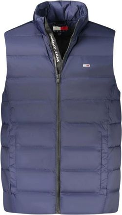 Tommy Hilfiger Homme, Vestes, Bleu, Taille: XL Veste sans Manches en Polyamide Bleu avec Poches
