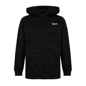 Lonsdale Essential Hoodie mit durchgehendem Rei&szlig;verschluss f&uuml;r Herren, Regul&auml;r (Schwarz)