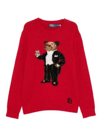 Polo Ralph Lauren Pull Col Rond - Rouge