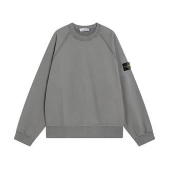 Stone Island Homme, Sweatshirts et sweats à capuche, Gris, Taille: XL Felpa Girocollo