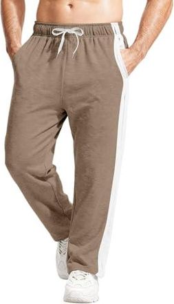 Generic Pantalon de jogging dext&eacute;rieur pour homme pour la randonn&eacute;e, la marche, taille &eacute;lastique, l&eacute;ger, s&eacute;chage rapide, confortable, kaki, 3XL