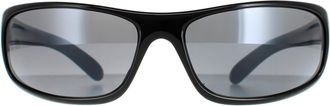 Bolle Wrap Herren Gl&auml;nzend Schwarz Polarisierte TNS Sonnenbrille
