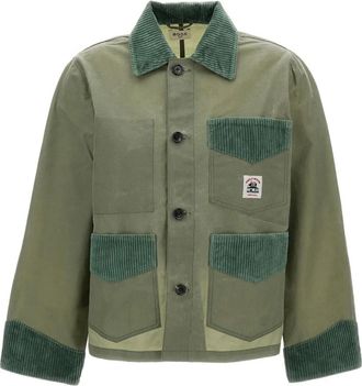 Bode Jacke mit aufgesetzten Taschen aus Cord - Grün