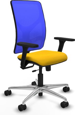 Piqueras y Crespo B&uuml;rostuhl aus Stoff mit 3D-Armen, h&ouml;henverstellbare Lendenwirbelst&uuml;tze, ausgestattet mit Syncro/Translack und Schneideschaum, mit Rollen von 65 mm, Ny