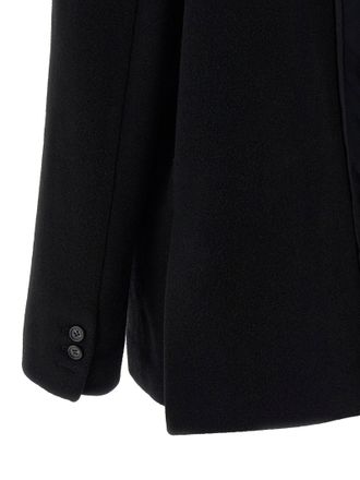 Maison Margiela Wool with Back Panel Design Blazer - Black