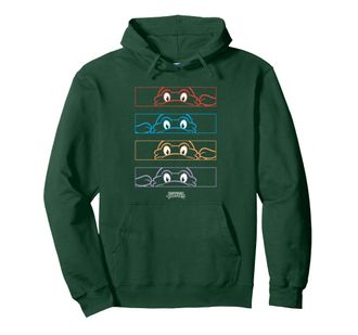 Teenage Mutant Ninja Turtles Group Line Art Face Mask Panels Pullover Hoodie