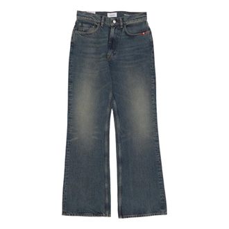 Amish High Waist Cigarette Cut Denim Jeans - - Jeans - Damen - Blau - W28