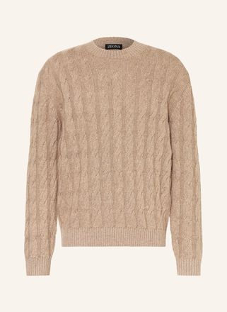 Ermenegildo Zegna Zegna Pullover Mit Cashmere Und Leinen beige
