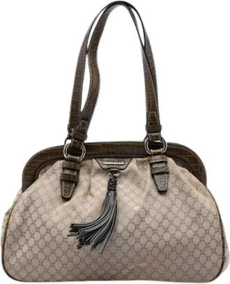 Celine Pre-owned Vintage Canvas Satchel - - Pre-owned - Damen - Beige - ONE SIZE