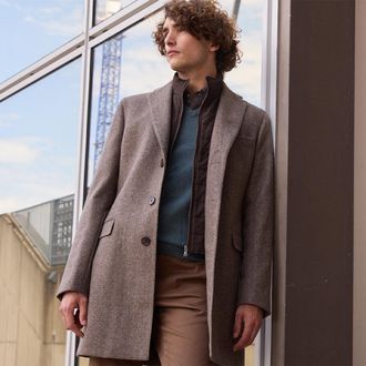 Bexley Honor&eacute; II - Manteau homme chevrontaupe