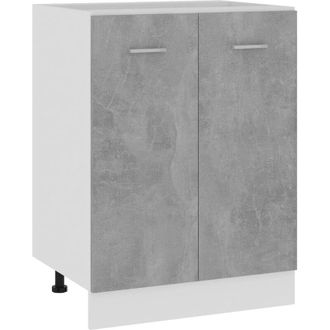 vidaXL Vidaxl - Armoire de plancher Gris b&eacute;ton 60x46x81,5 cm Bois ding&eacute;nierie