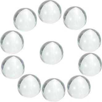 DOITOOL 10 Stück Teiliges Klare Runde Glasperlen Transparente Glassteine als Dekorative Vase Füller Polierte Glasperlen für Basteln Leichte Langlebige Deko Ku