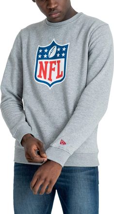 New Era Team Logo Crew Pullover Men - NFL Logo - Heather Grey, Größe:M