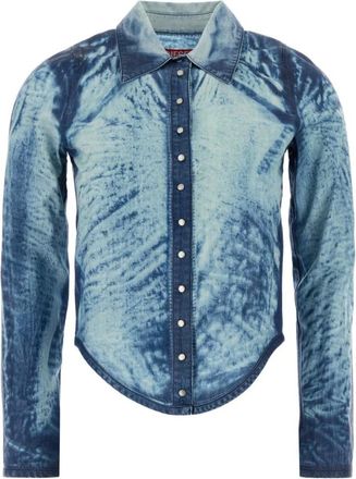 Diesel Femme, Blouses et Chemises, Bleu, Taille: 38 FR De-Lyria Shirt
