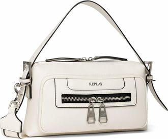 Replay Damen Schultertasche mit Tragegurt, Dirty White 002 (Weiß), Onesize