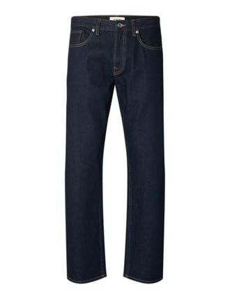 Selected Jean Coupe Droite pour Homme 196, Bleu fonc&eacute; Denim, 32W / 32L