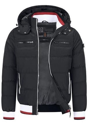 Indicode Hommes Marlon Quilted Jacket | Veste matelass&eacute;e aspect doudoune Black M
