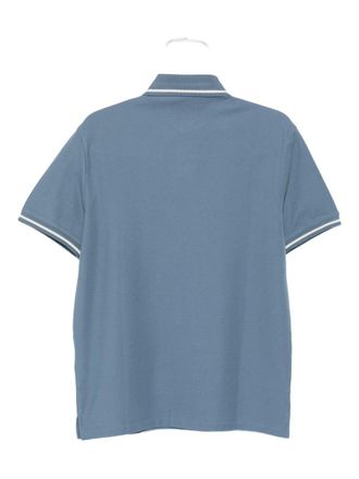 Emporio Armani Embroidered Eagle Logo Polo - Blue