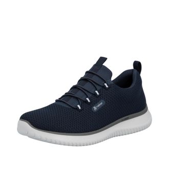 Rieker Slip-On Sneaker RIEKER, Herren, Gr. 45, nachtblau, Textil, Schuhe, Slipper, Halbschuh, Freizeitsneaker zum Schlupfen