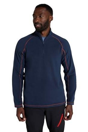 Mountain Warehouse Polaire Ashbourne pour Homme - Sweat en Micropolaire - Couche interm&eacute;diaire Anti-Bouloches - Haut &agrave; Entretien Facile - Id&eacute;al pour lext&eacute;rieur, Hiver Bl