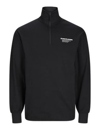 Jack & Jones Jcoaero Sweat &agrave; Demi-Fermeture &eacute;clair Noos Maillot de surv&ecirc;tement, Noir, M Homme