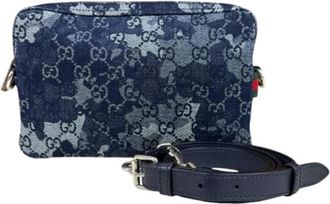 Gucci Sac bandouli&egrave;re GG Denim Pre-owned - Femme - Pre-owned - Bleu - Taille: ONE Size
