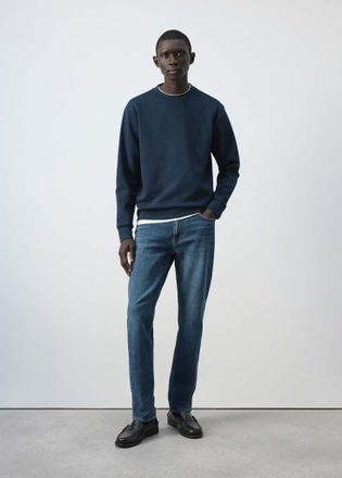 Mango Sweat-shirt 100 % coton regular-fit bleu nuit - Homme - XXL - MANGO MAN