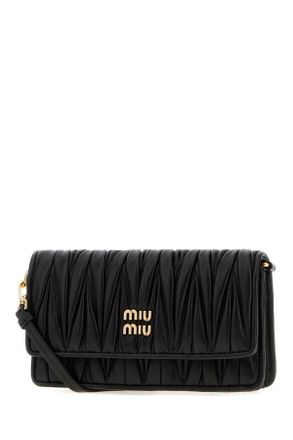 Miu Miu Nappa Leather Crossbody Bag - Black
