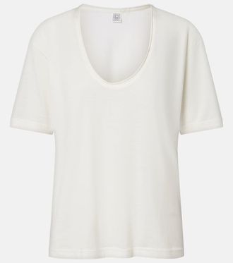 Toteme T-shirt en coton et soie