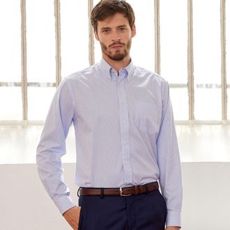 Bexley Broderick - Chemise homme blanc et bleu