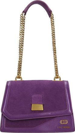 La Carrie Kleine unregelm&auml;&szlig;ige Tasche aus Leder und Wildleder - - Bags - Damen - Lila - ONE SIZE