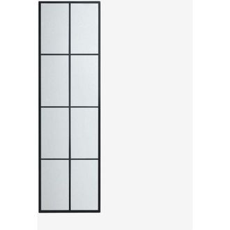 Sklum Sklum - Miroir mural en m&eacute;tal effet fen&ecirc;tre (40x130 cm) Rania Noir
