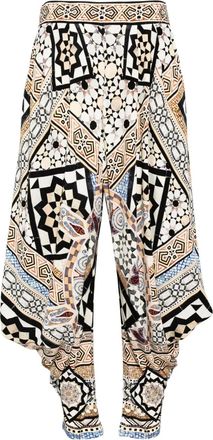 Camilla pantalon en jersey &agrave; design drap&eacute; - Marron