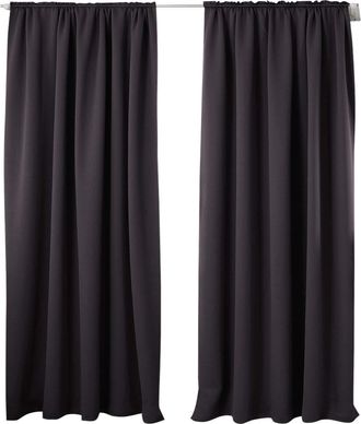 Woltu 2er Set Gardinen, Verdunklungsvorhänge für Wohnzimmer Kinderzimmer, Blickdicht, Kräusebänder für Schiene, 250 g/m², kälteschutz lichtundurchlässig, 13