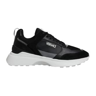 Versace Homme, Chaussures, Noir, Taille: 44 EU Baskets Basses Medusa Noir Blanc