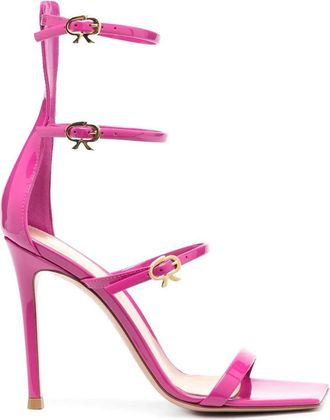Gianvito Rossi Sandalen - Sandals Fuchsia - Gr. 37,5 (EU) - in Gold - f&uuml;r Damen