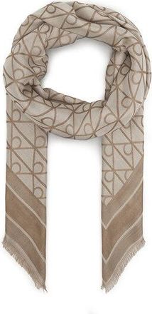 Calvin Klein Tuch Emblem Aop Jacquard Square Scarf LV04F8080G Beige